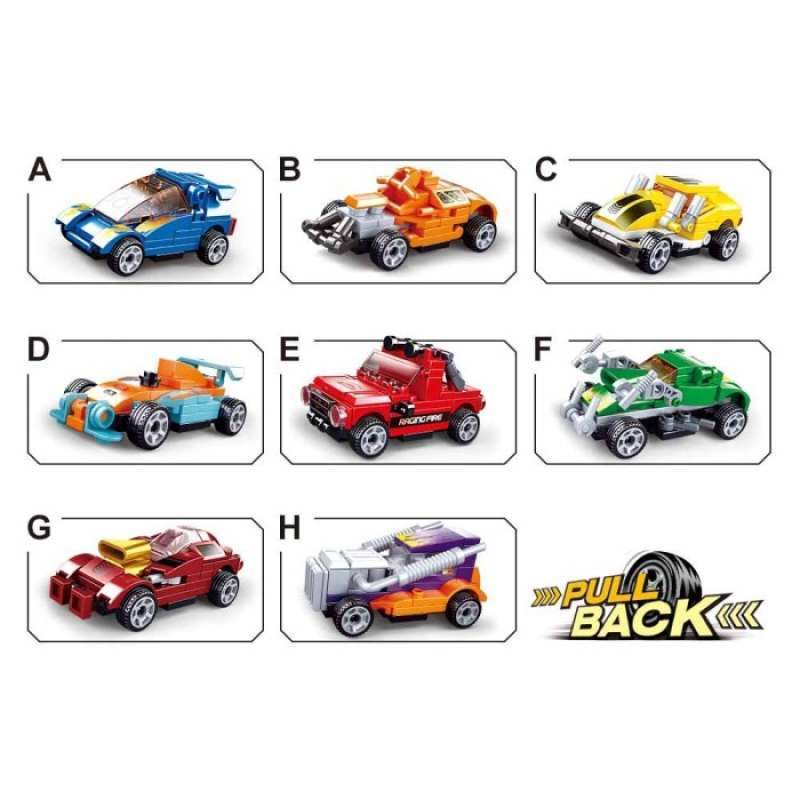 Promo Sluban - Mainan Balok Susun Bricks Mobil Balap Power Pull Back ...