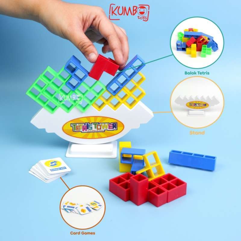 Promo Mainan Tetris Tower Interaksi Anak Balance Tetra Tower Building ...