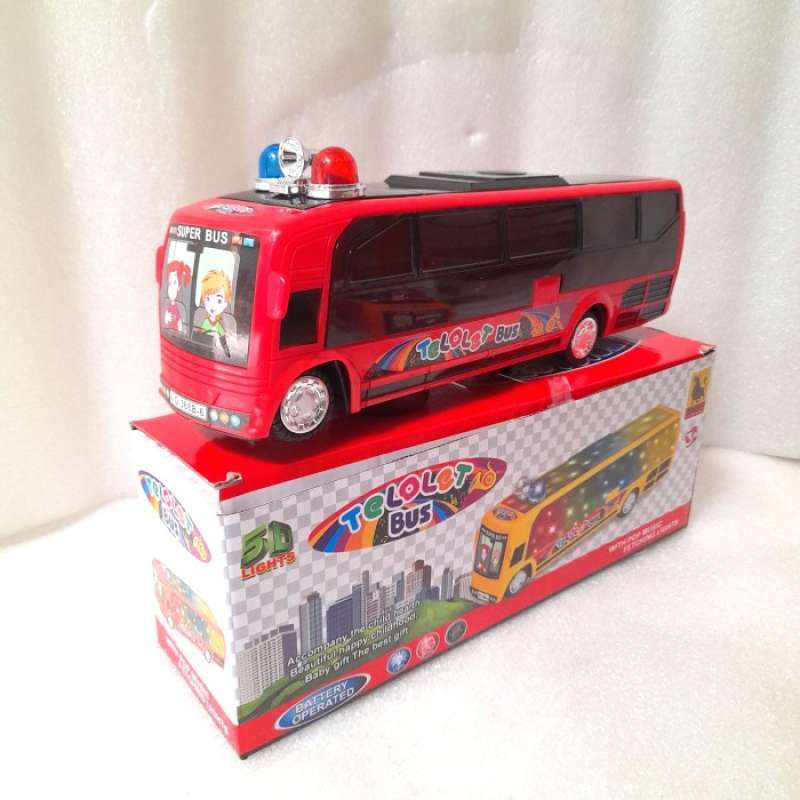 Promo Mainan Mobil Bus Telolet Ada Suara Dan Lampu 5d 368b-6 Bump N Go ...