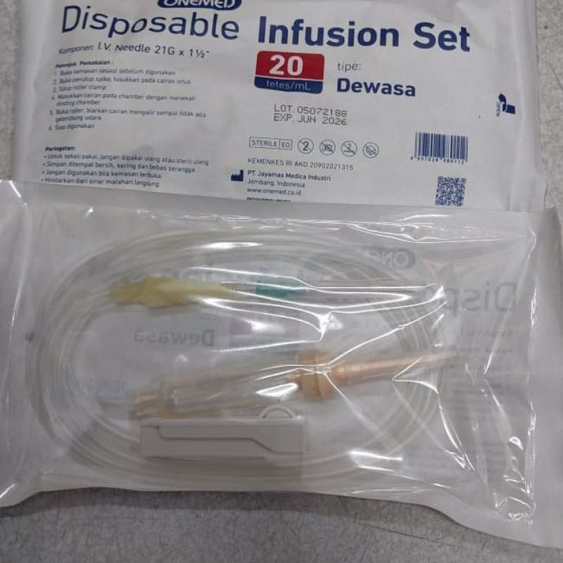 Promo Disposible Infusion Set Onemed Dewasa/infuset Onemed 20 Drop/box ...