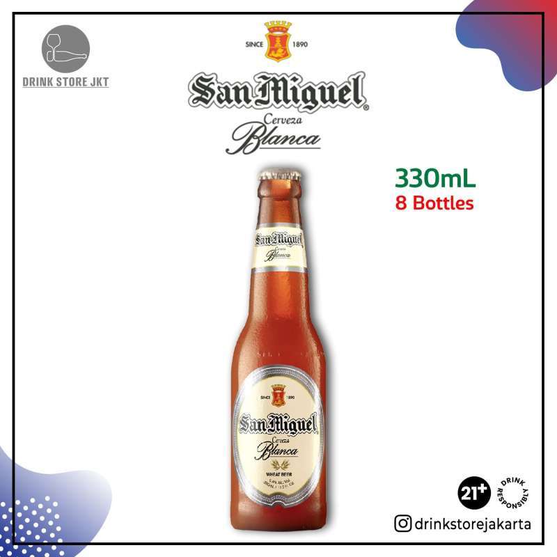 Promo San Miguel Cerveza Blanca - 8 Botol @330 Ml Diskon 13% Di Seller ...