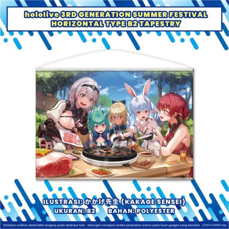 Promo Hololive 3rd Generation Summer Festival Hzontal Type B2 Tapestry Diskon 23% Di Seller ...