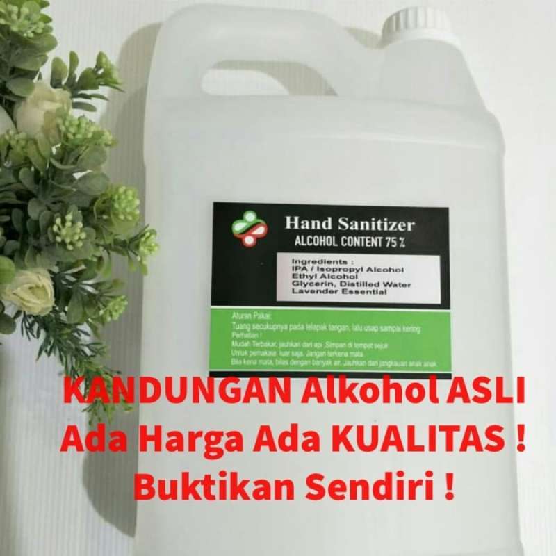 Promo Hand Sanitizer Disinfektan Cair 5 L Alcohol Semprot Steril Barang ...