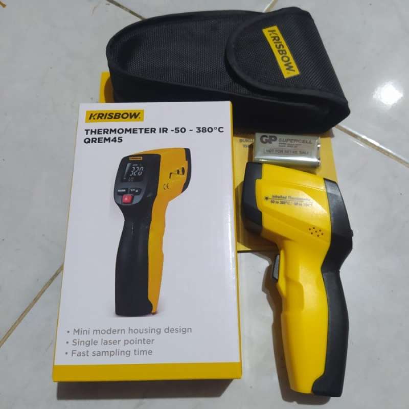 Promo Termometer Suhu Tubuh Infrared Krisbow Qrem45 -50-380â°c 9v ...