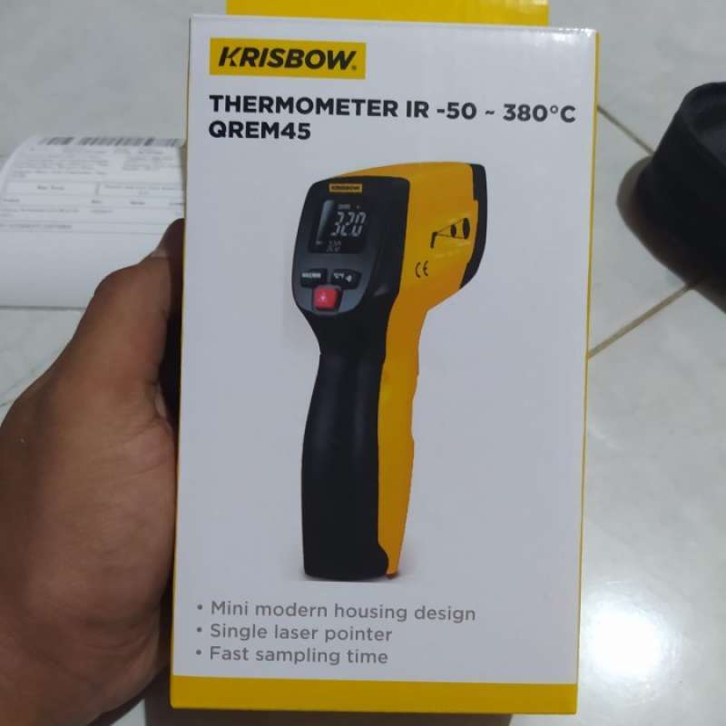 Promo Termometer Suhu Tubuh Infrared Krisbow Qrem45 -50-380â°c 9v ...
