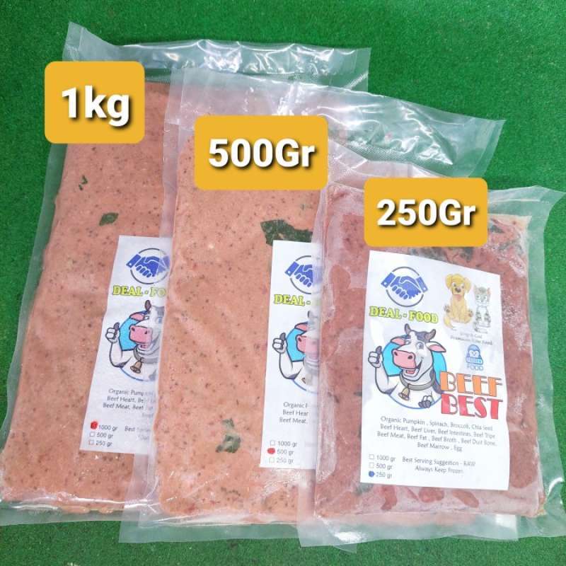 Promo Complete Dog Raw Food With Offal & Vegetable - Best Beef - (1kg ...