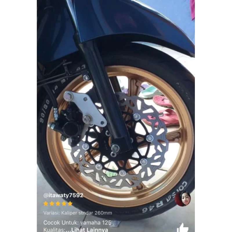 Promo New Cakram Rem Piringan Depan Besar Lebar 260mm Motor Mio Soul Gt ...