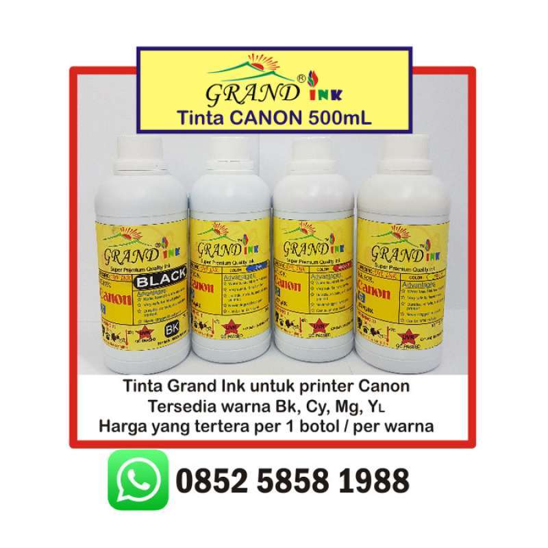 Promo Tinta Grand Ink Diformulasikan Anti Mampet (500 Gram) Diskon 23% ...