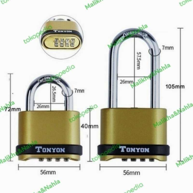 Promo 4 Digit Password Padlock Security Door Lock Waterproof Diskon 23% ...