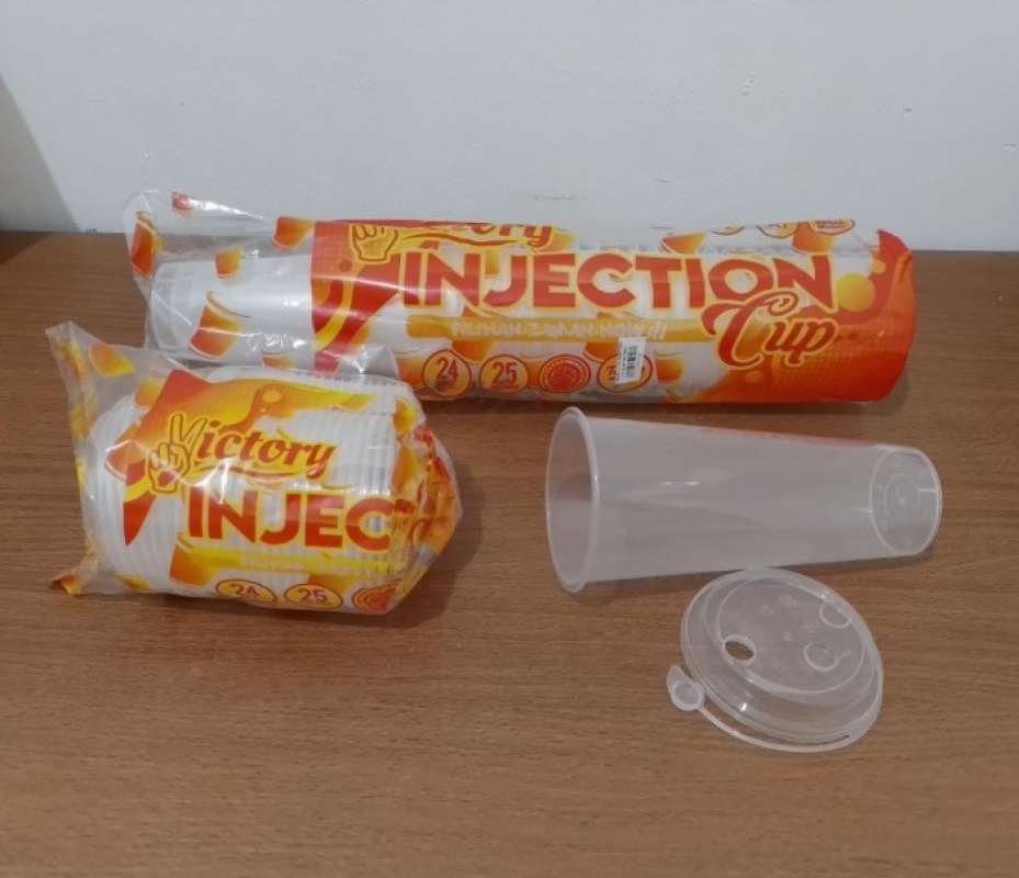 Jual Cup Injection Victory /gelas Plastik Polos / Thinwall Flat Cup ...