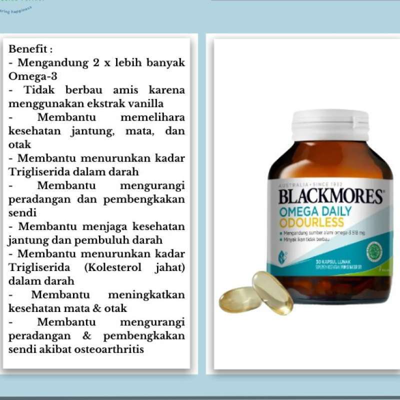 Jual Blackmores Omega Daily 30 & 60 Kapsul - 60 Kapsul Di Seller Asia ...
