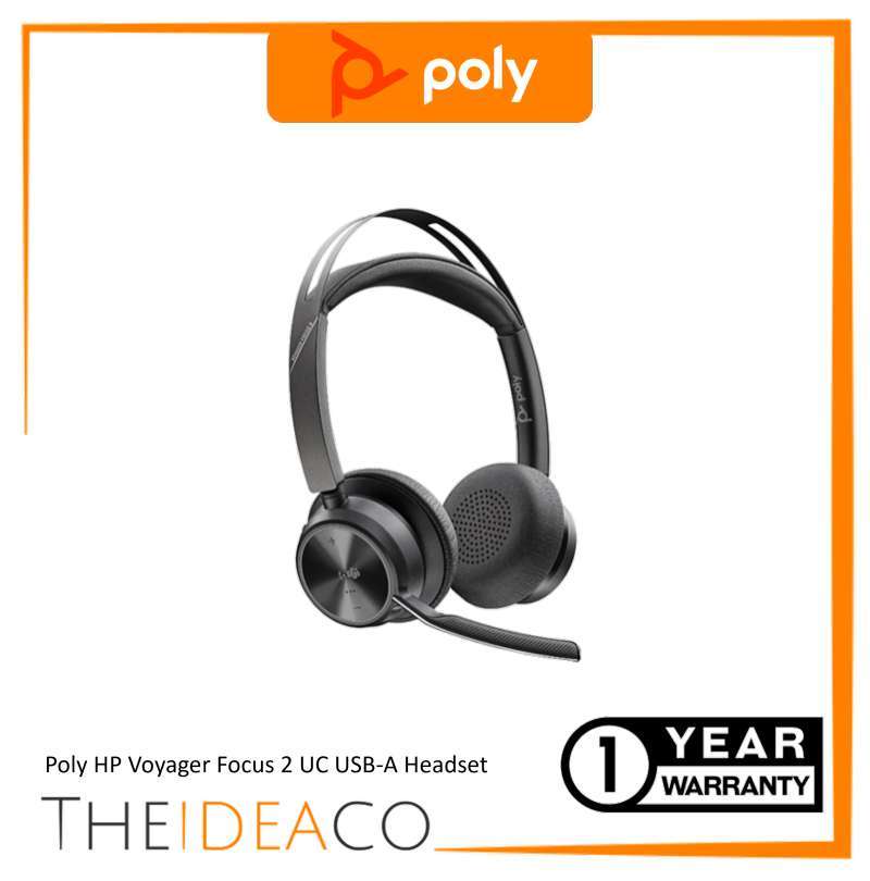 Jual Poly Hp Voyager Focus 2 Usb-a/usb-a Ms Stereo Bluetooth Headset ...