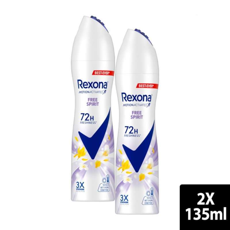 Jual Rexona Wmn Anti-perspirant Deodorant Spray Free Spirit 150ml Twin Pack Di Seller Raindrop ...