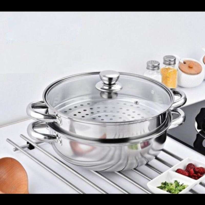 Promo Dandang Steamer Panci Kukus Susun Stainless Steel Double Pan ...