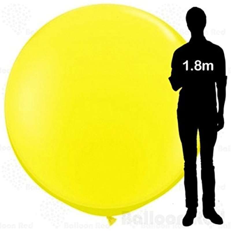 Jual 6 Ft / 72 Inch Giant Jumbo Round Latex Climb-in Balloon-yellow Di ...
