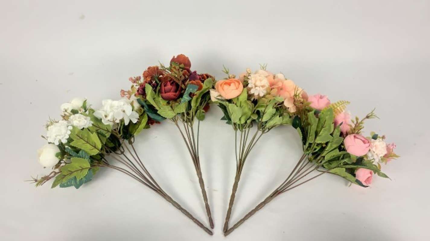 Jual Artificial Mix Rose Hydrangea Carnation Handbouquet Bunga Palsu ...