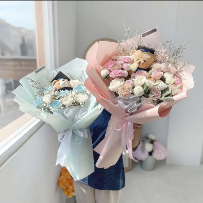 Jual Artificial Flower Graduation Bouquet Bucket Buket Bunga Segar ...