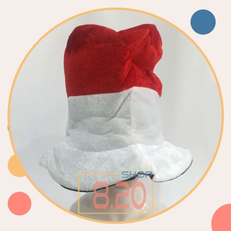 Jual Party Hat Topi Bola Kain Bludru Pesta Bendera Indonesia Merah ...