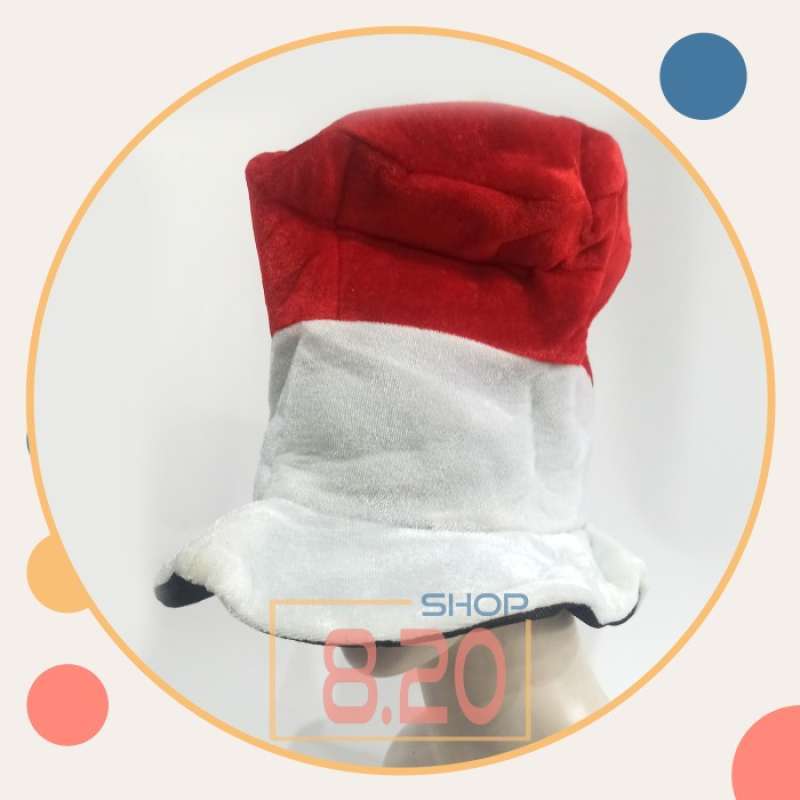 Jual Party Hat Topi Bola Kain Bludru Pesta Bendera Indonesia Merah ...