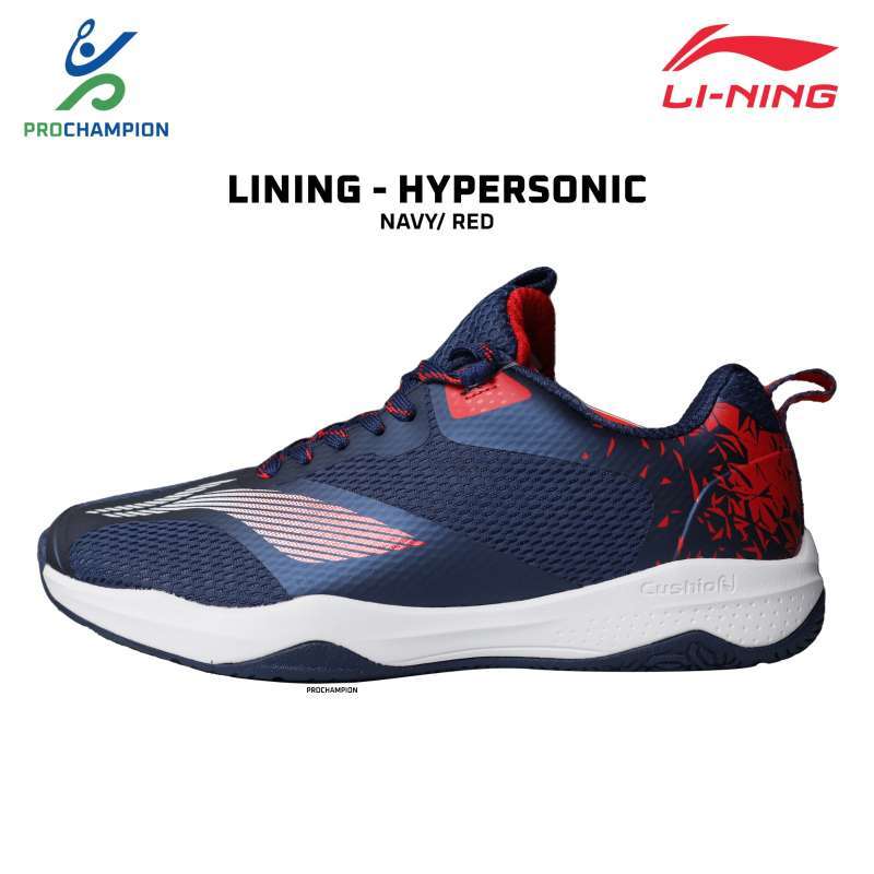 Jual New ! Sepatu Badminton Lining Li-ning Hypersonic Navy Red Di ...