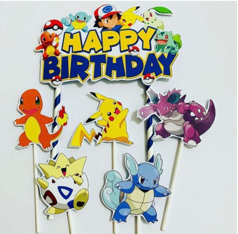 Jual Pikachu Pokemon Friends Topper Cake Birthday / Hiasan Kue Ulang ...