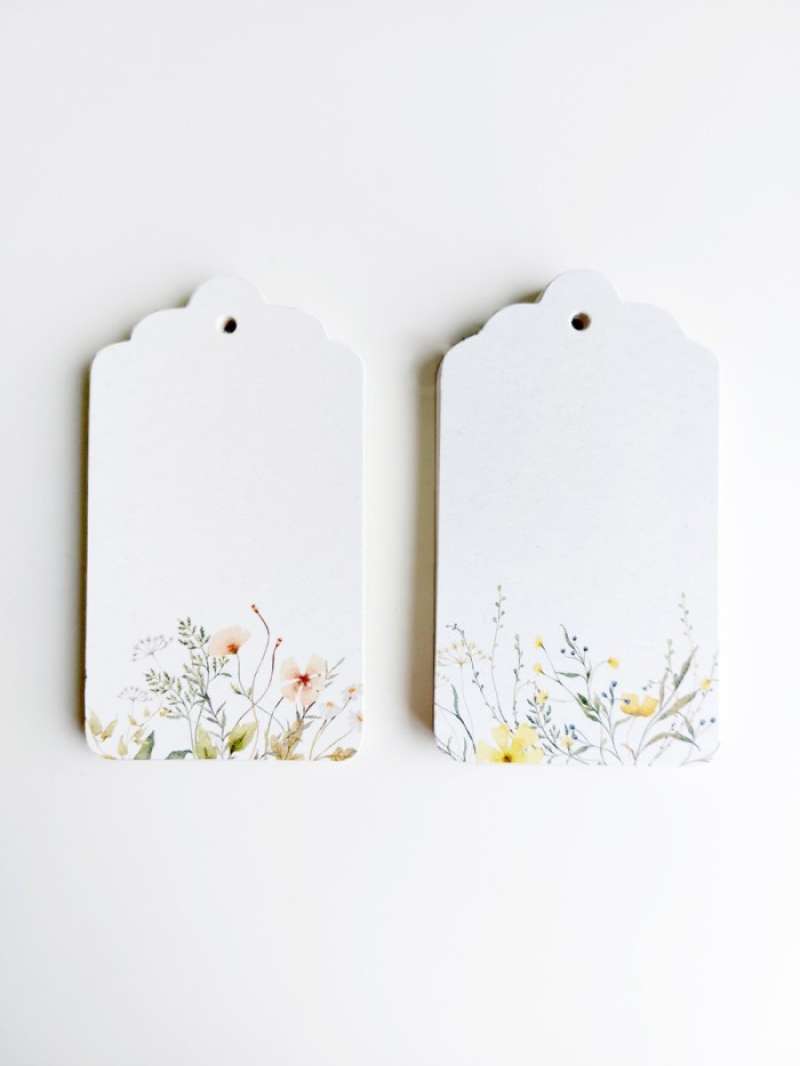 Jual Hangtag Blank Flower Branch Hang Tag Kosong Ucapan Thank You Card ...