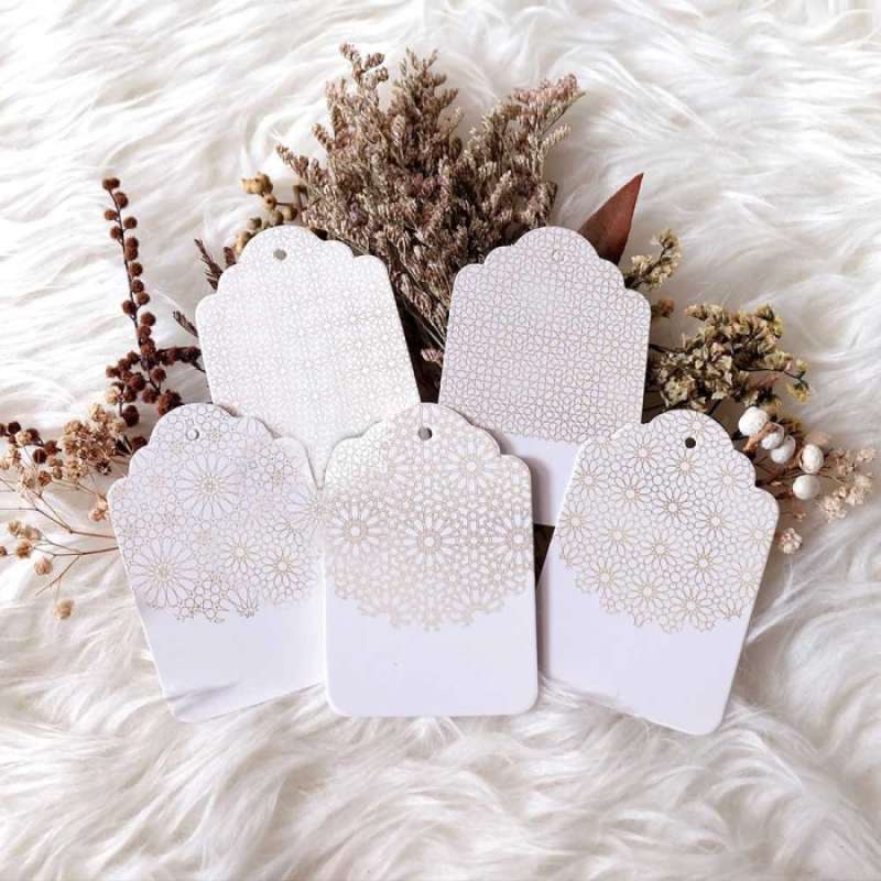Jual Hangtag Blank Kartu Ucapan Kosong Card Mini Thankyou Hang Tag Isi ...