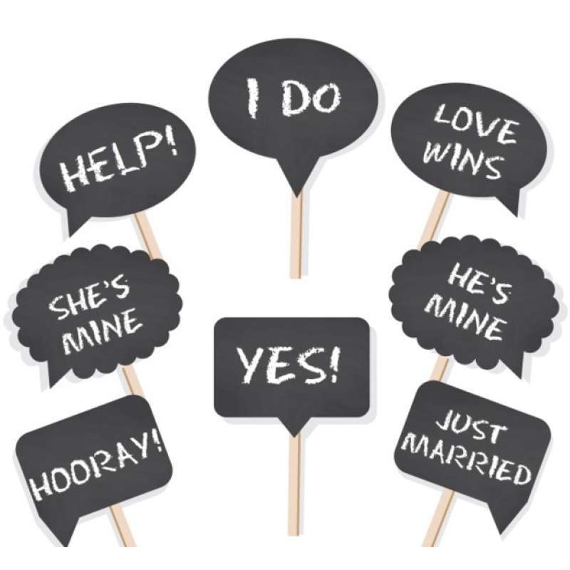 Jual Custom Props Photobooth Foto Bridal Shower Wedding Birthday Text ...