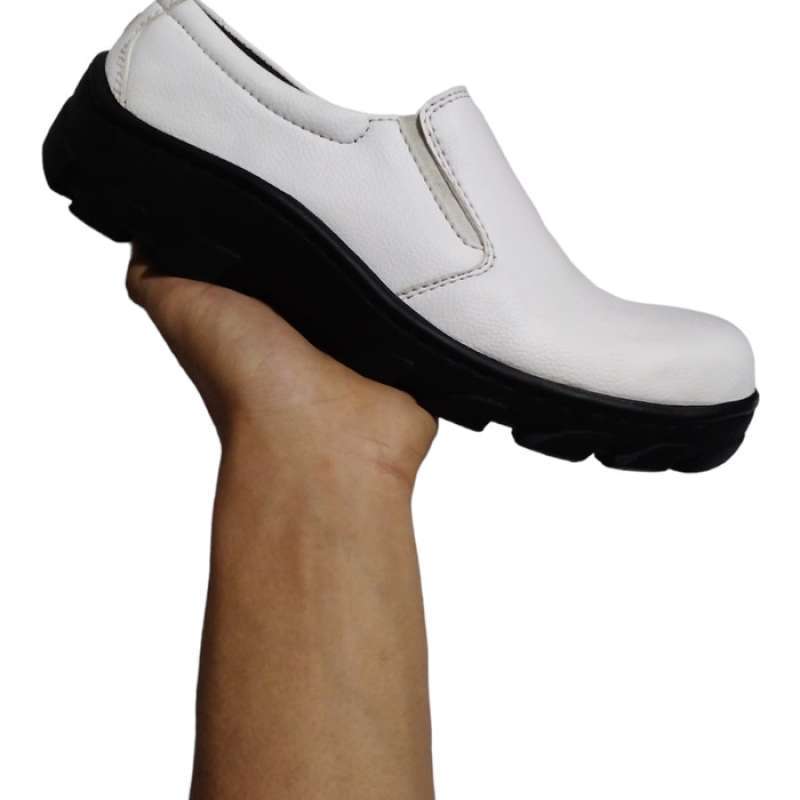 Jual Sepatu Safety Slip On Kerja Safety Sorong Putih - Putih 36 Di ...