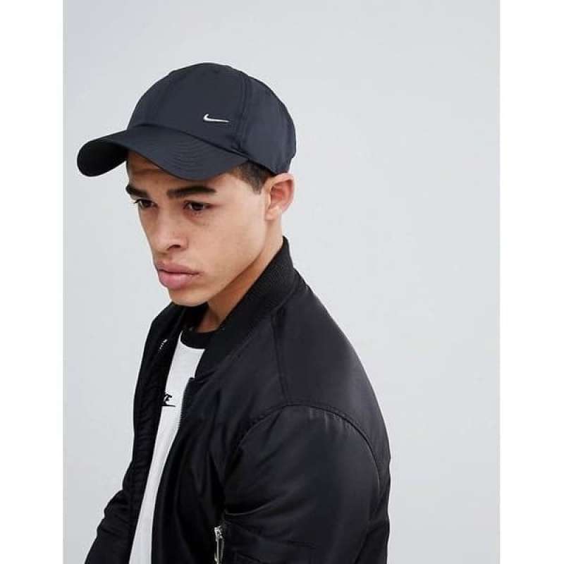 Jual Nike Dri-fit Club Unstructured Metal Swoosh Cap Black Fb5372-010 ...