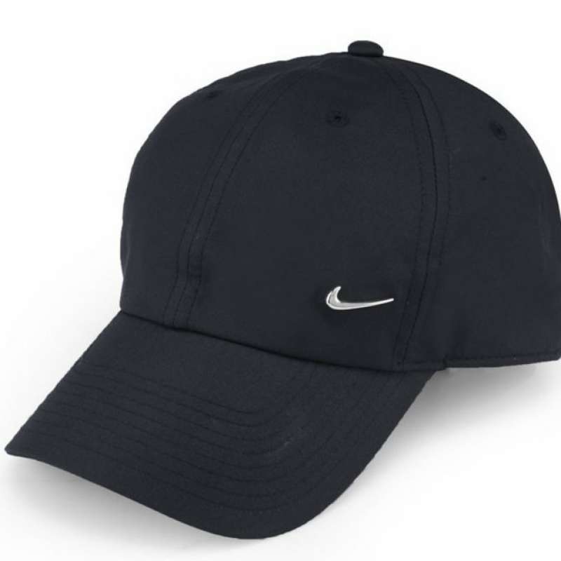 Jual Nike Dri-fit Club Unstructured Metal Swoosh Cap Black Fb5372-010 ...