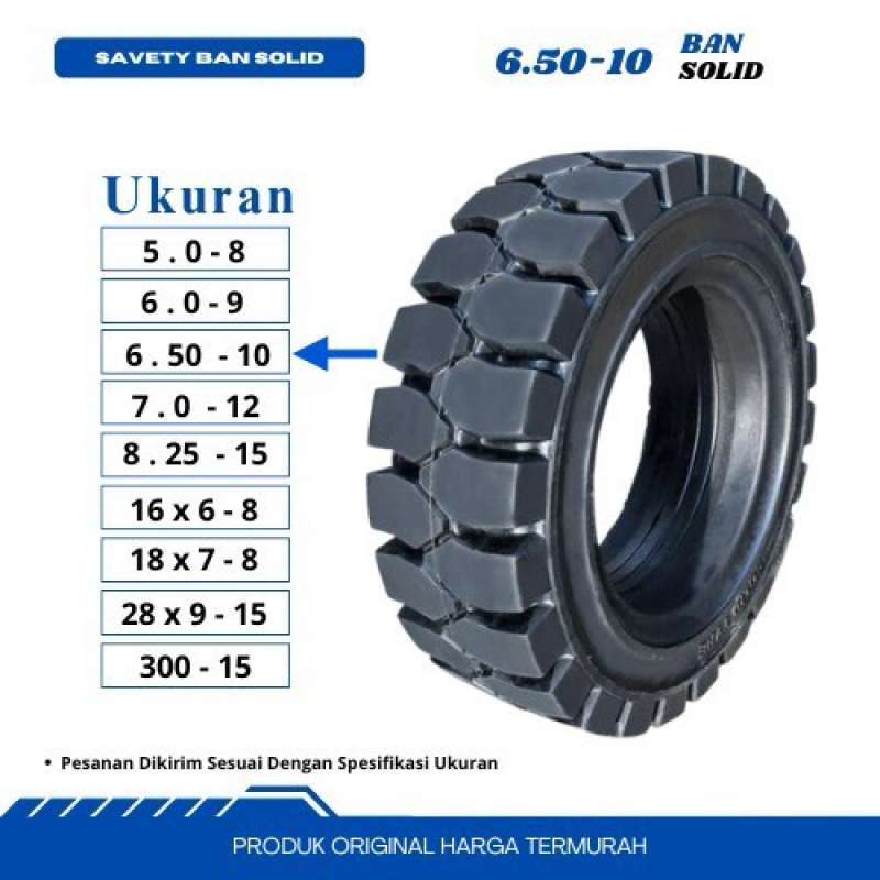 Jual Ban Solid/ Ban Mati Forklift 6.50-10 650-10 650x10 Harga Termurah ...