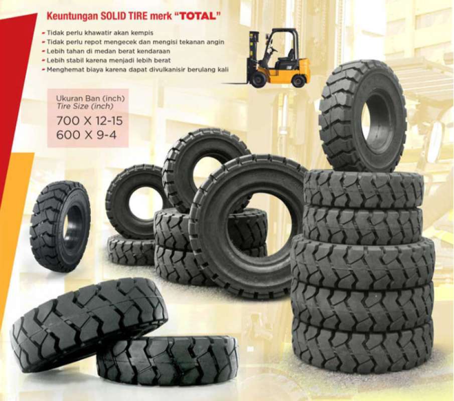 Jual Ban Forklift 600-9 Ban Mati Solid Tire Karet Roda Ban Buta Forklift Di Seller Raindrop ...