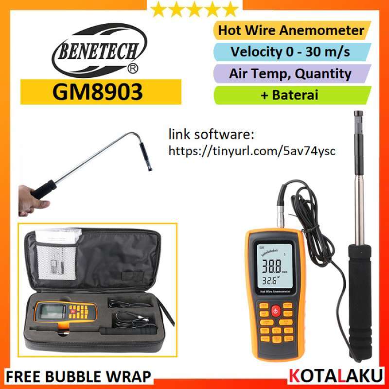Jual Hot Wire Anemometer Wind Speed Meter Benetech Gm8903 Gm 8903 Usb Data Di Seller Yama ...