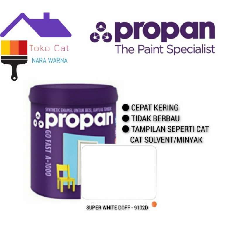 Jual Propan Cat Besi & Kayu Waterbase Go-fast A 1000 White Doff -1kg ...