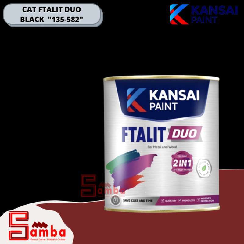 Jual Kansai Ftalit Duo 2 In 1 Cat Kayu Besi Anti Karat | Cat Minyak ...