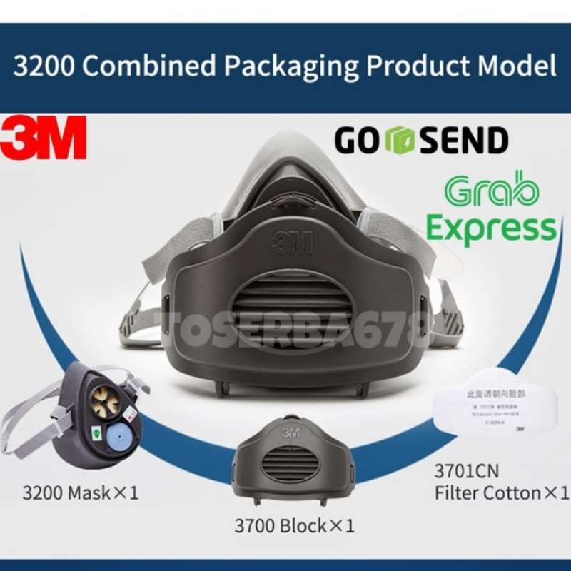 Jual Masker Respirator 3m 3200 | Masker 3m 3200 Single Cartridge ...
