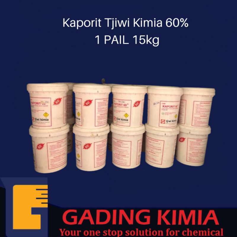 Jual Kaporit Tjiwi Kimia 60% 1 Pail 15kg (gojek/grab) Di Seller Aghanim ...