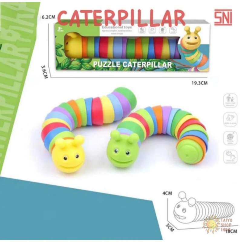 Promo Mainan Anak Puzzle Caterpillar Ulat Edukasi Toys Sensori Motorik ...