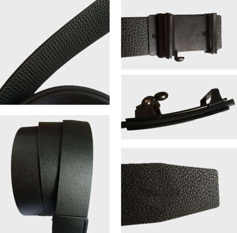 Promo Ikat Pinggang Pria Kulit Asli Sqiu Auto Buckle Strap Style - Box ...