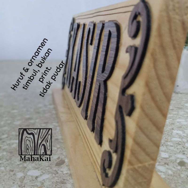 Jual Tulisan Kasir Cashier Kayu Ukir Sign Board Meja Duduk Counter ...