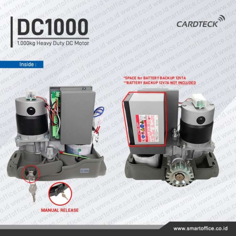 Jual 1000kg Heavy Duty Italy Dc Motor Sliding Gate Otomatis Cardteck ...