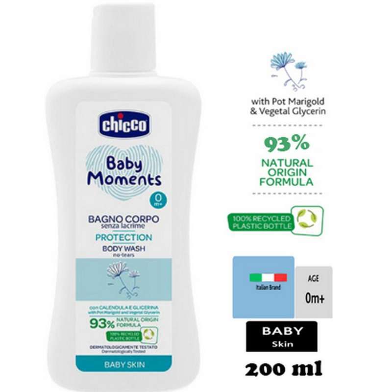 Jual Chicco Baby Moments Body Wash Protection 200ml Sabun Badan Bayi ...