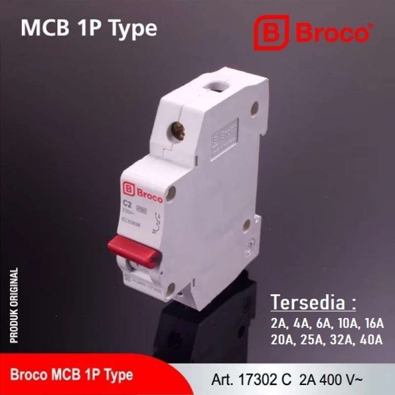Jual Mcb Broco Original 1 Phase 2a, 4a, 6a, 10a, 16a, 20a, 25a, 32a, 40a - 4a Di Seller Aghanim ...