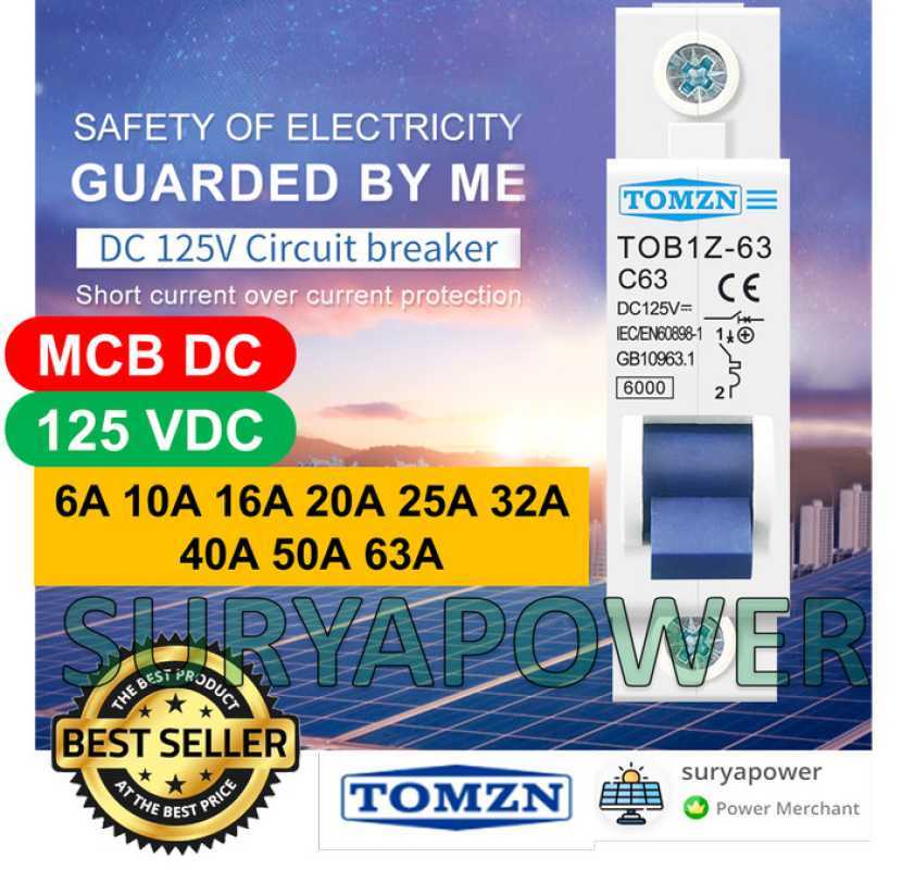 Jual Mcb Dc 125v 1p - 6a 10a 16a 20a 25a 32a 40a 50a 63a - Suryapower - 3a Di Seller Aghanim ...
