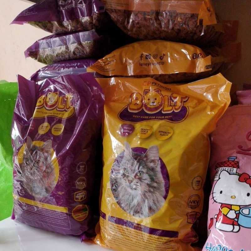Jual Makanan Kucing Bolt Cat Food Repack 800gr & 1 Kg Di Seller Wadas ...