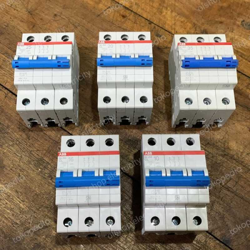 Jual Mcb 3 Phase Abb Original Pln 10a 16a 20a 25a 35a - 25amper Di ...