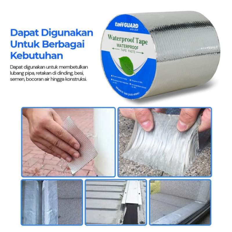 Jual Lakban Aluminium Foil Anti Bocor Tahan Air Panas Butyl Waterproof Tape - 5 Cm X 3m Di ...