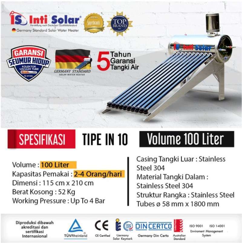 Jual Inti Solar Tipe Is 10 In - Full Stainless Steel Di Seller Aghanim ...