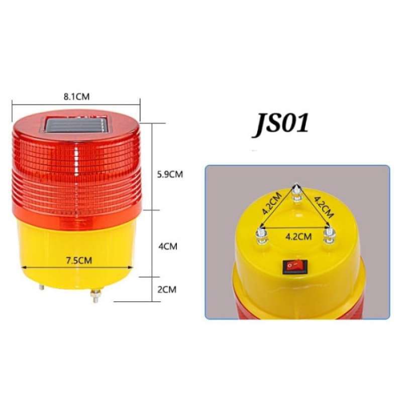 Jual Lampu Signal Tower Warning Light Solar Panel Sensor Lampu Proyek ...